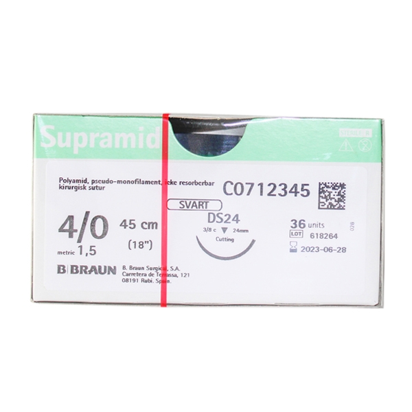 Sutur Supramid 4-0 45cm DS24